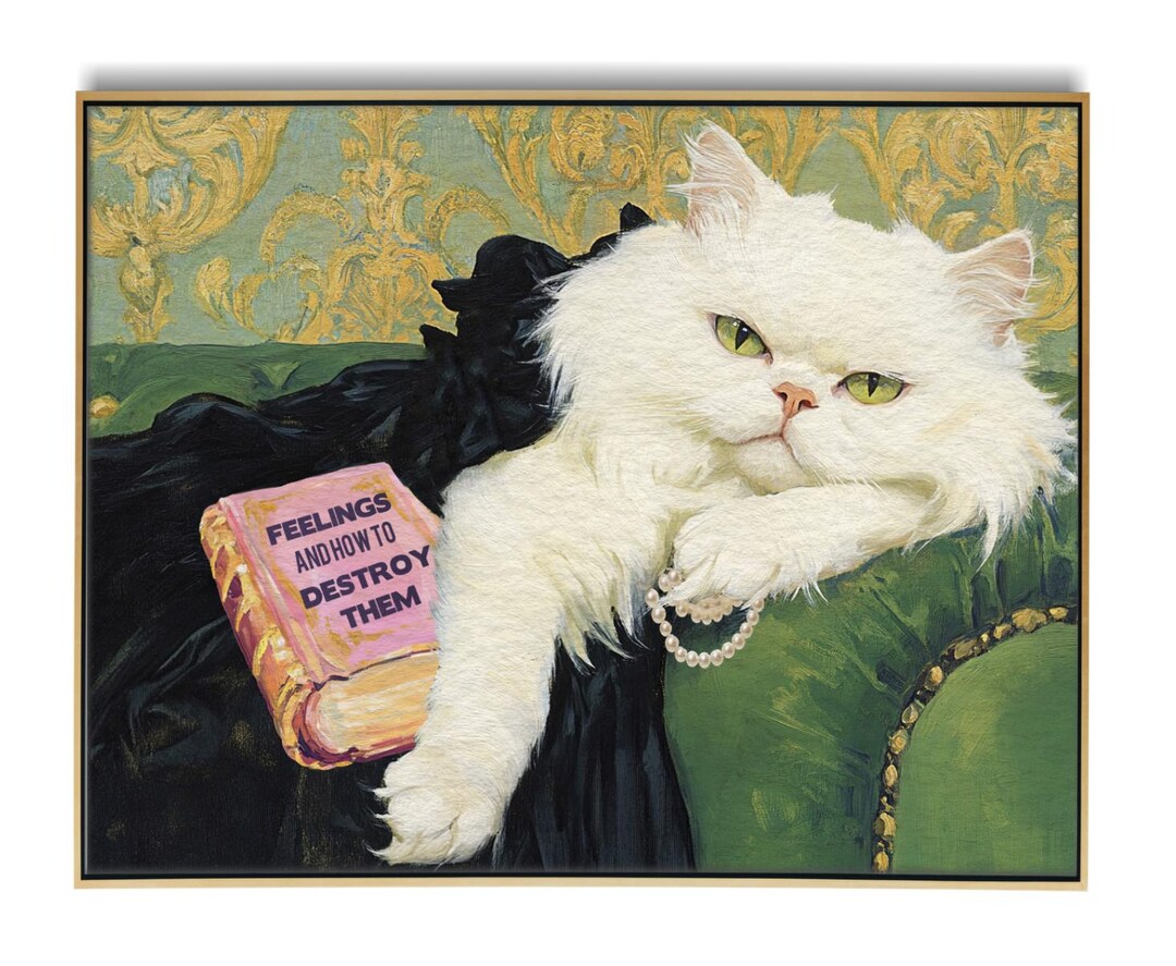 Funny Cat Poster, Funny Wall Art, Funny Print, Bathroom Print, Reading ...