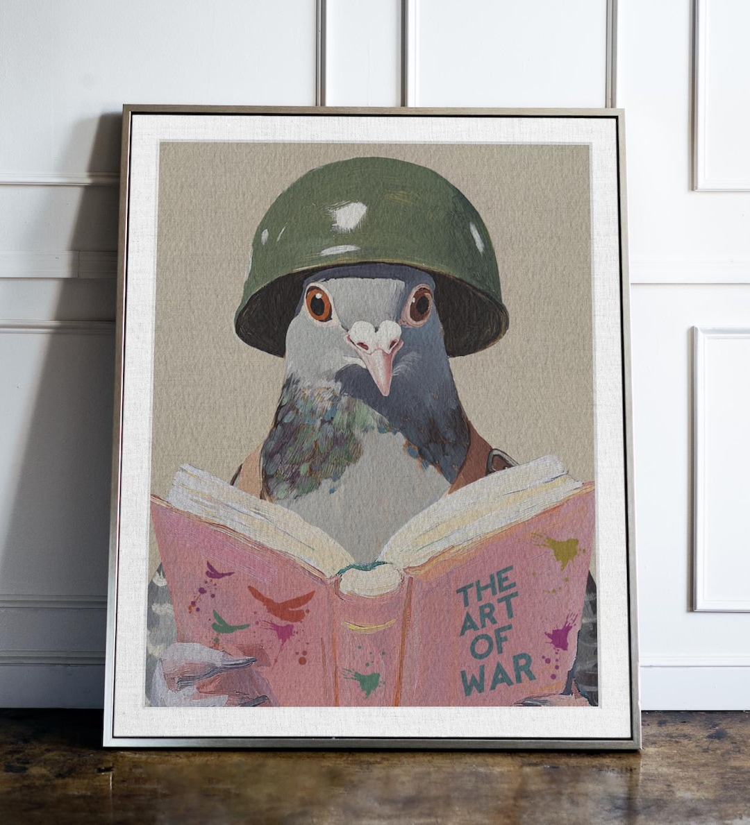 Hilarious Pigeon Poop Art Print: Quirky Bathroom Decor for Bird Lovers ...