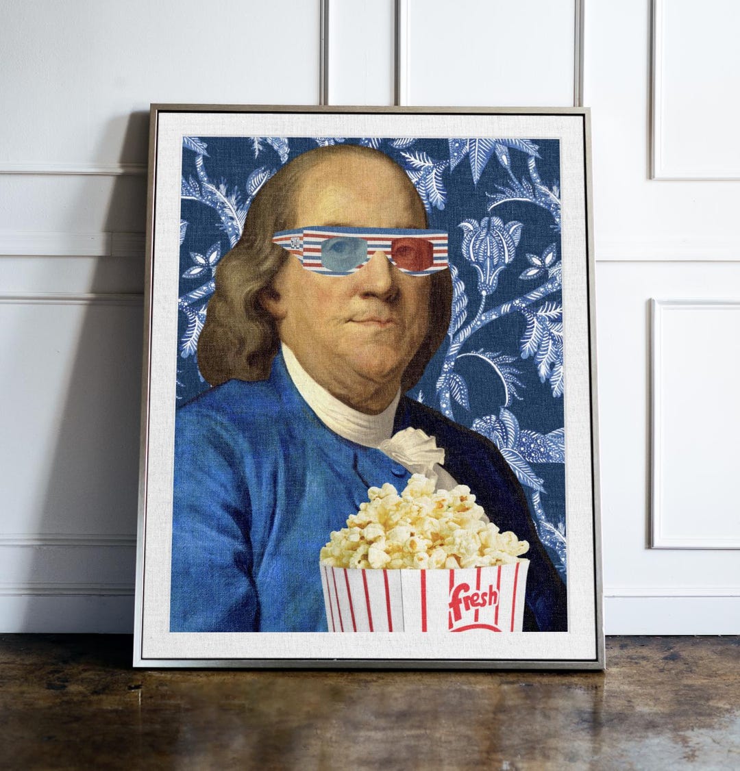 Quirky Benjamin Franklin Altered Art Poster: Vintage-inspired Funny ...