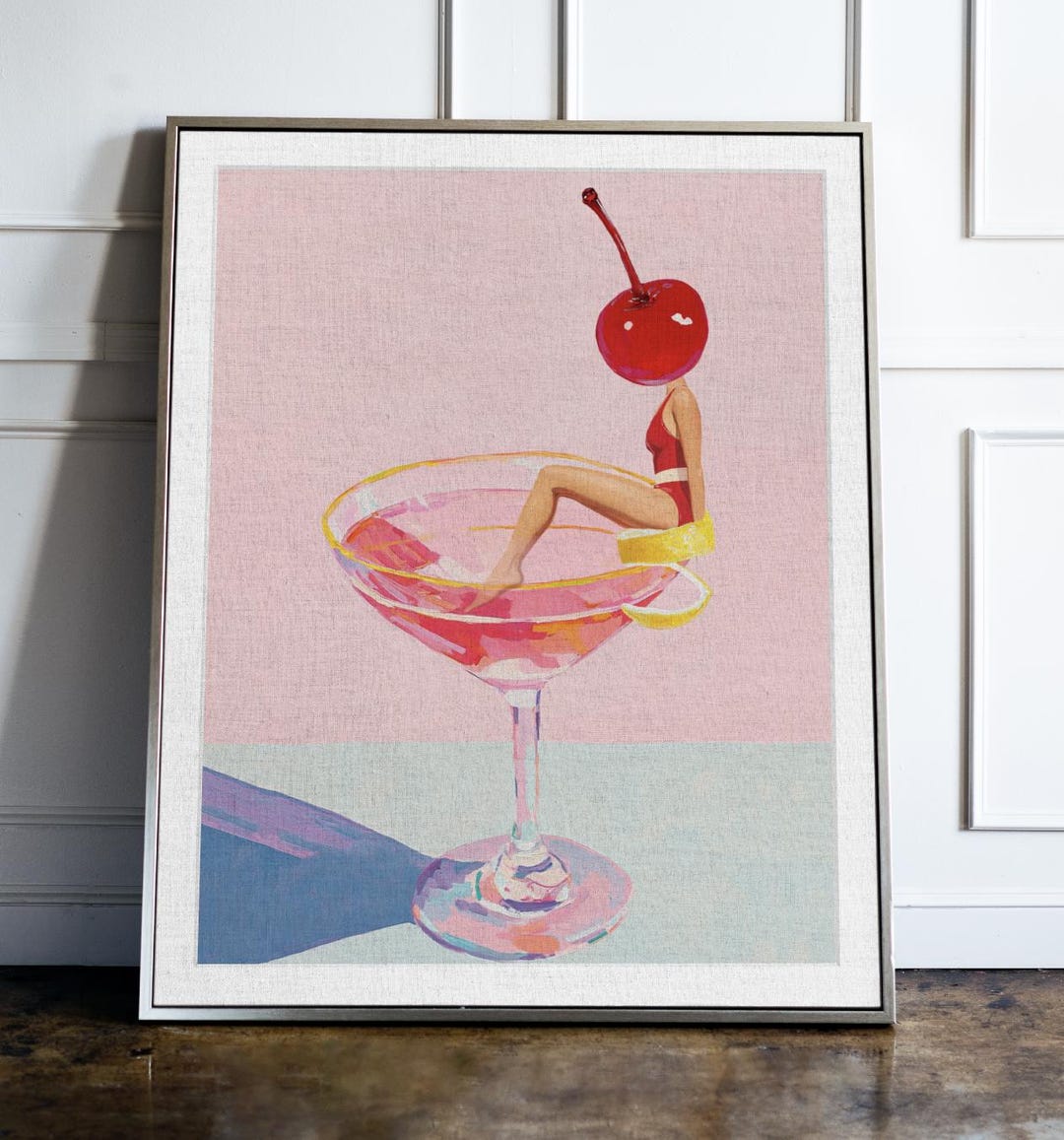 Cosmopolitan Cocktail Wall Art, Pink Drink Aesthetic Poster, Classy Bar ...