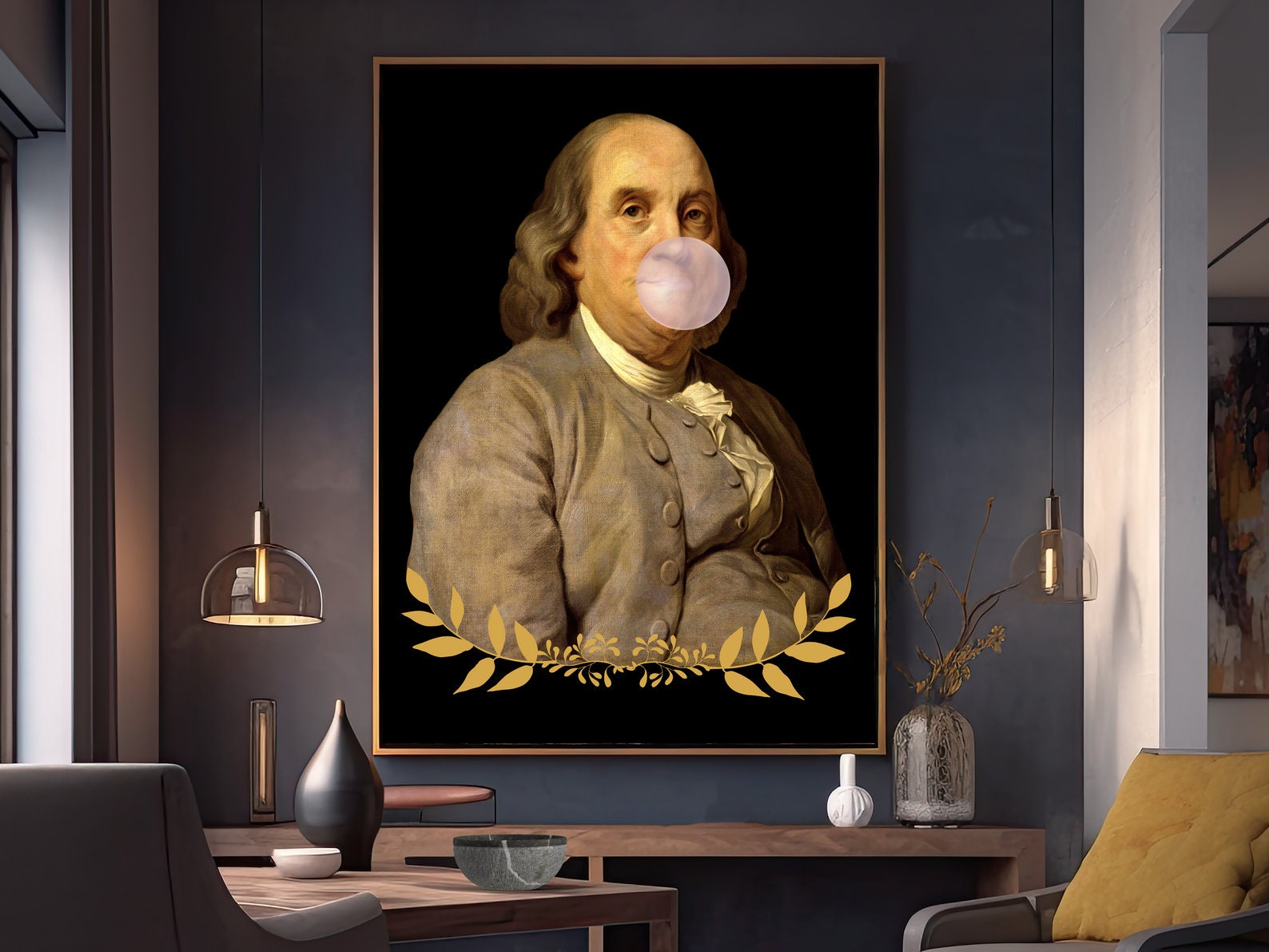 Benjamin Franklin Vintage Altered Art Poster: Funny Political Home ...