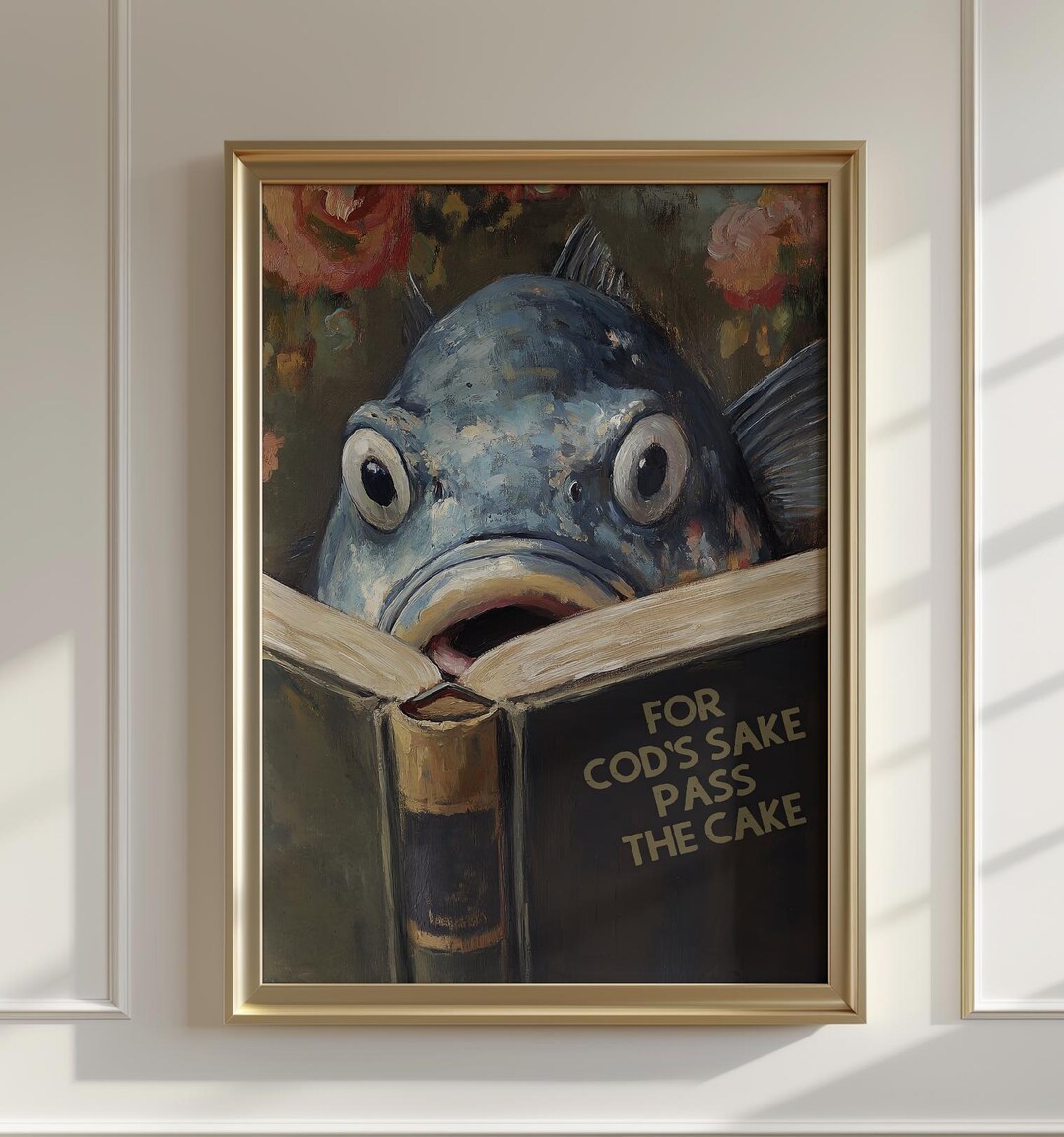 Funny Cod Reading Book Titled "for Cod's Sake Pass the Cake" - Seafood ...