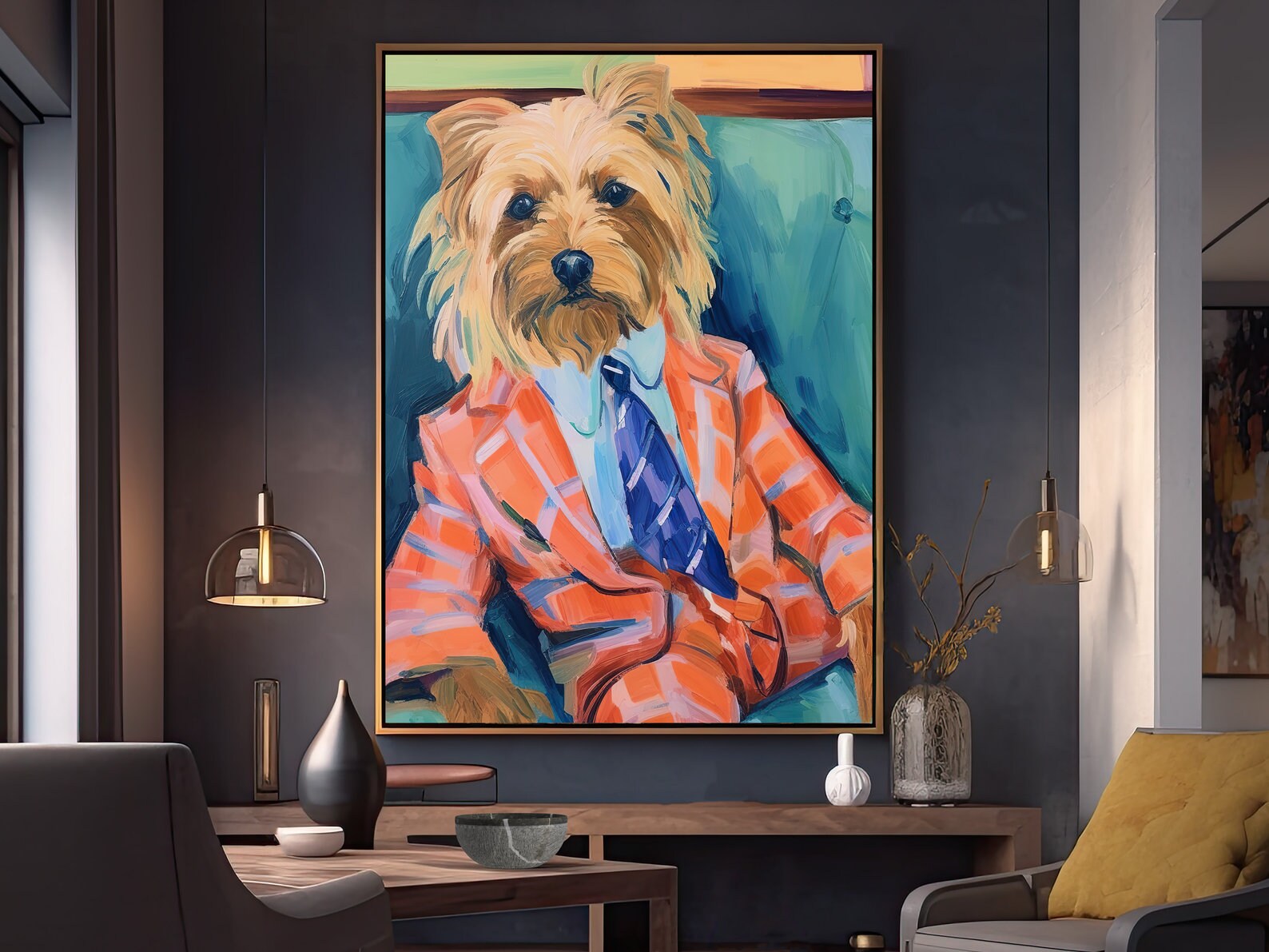 Preppy Yorkie Dog Poster, Yorkie Gift, Yorkie Art, Yorkie Decor, Yorkie ...