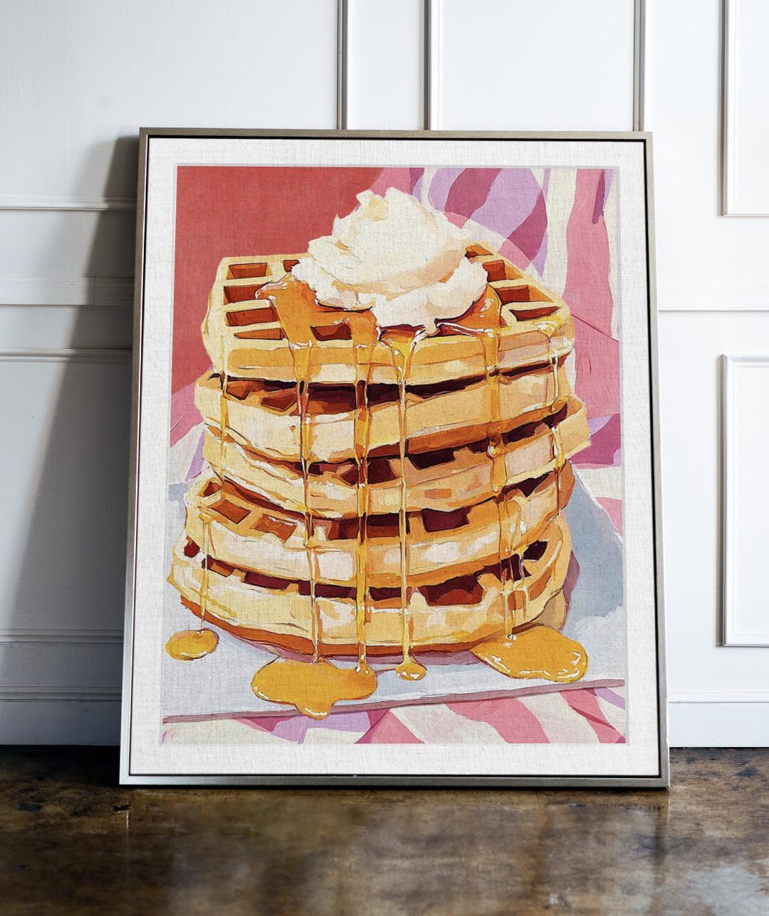 Retro Waffles Art Print: Trendy Breakfast Nook Decor - Etsy