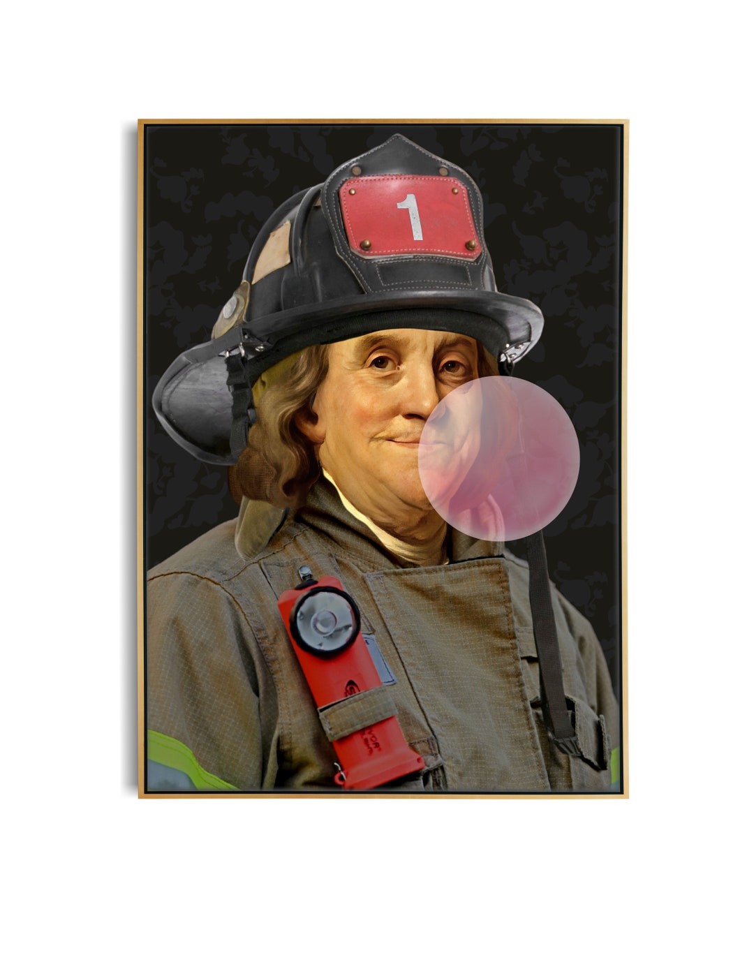 Fire Fighter Gift Wall Art Benjamin Franklin Fire Fighter Art - Etsy