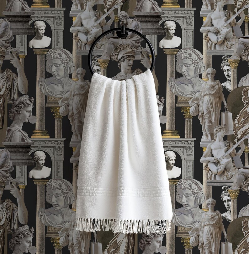 Vibrant Greco-roman Statue Wallpaper - Peel and Stick or Traditional - Etsy