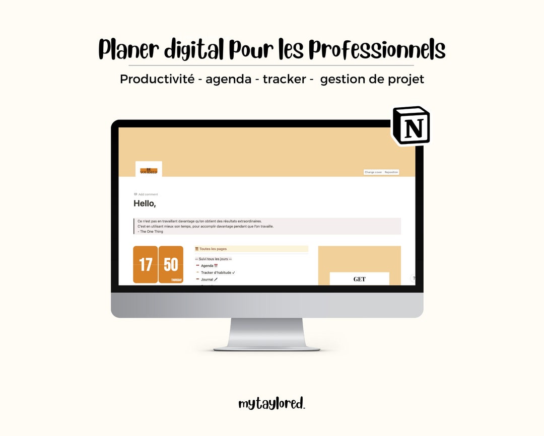 Template Notion for Professionals Digital BUJO Digital Planner Digital ...