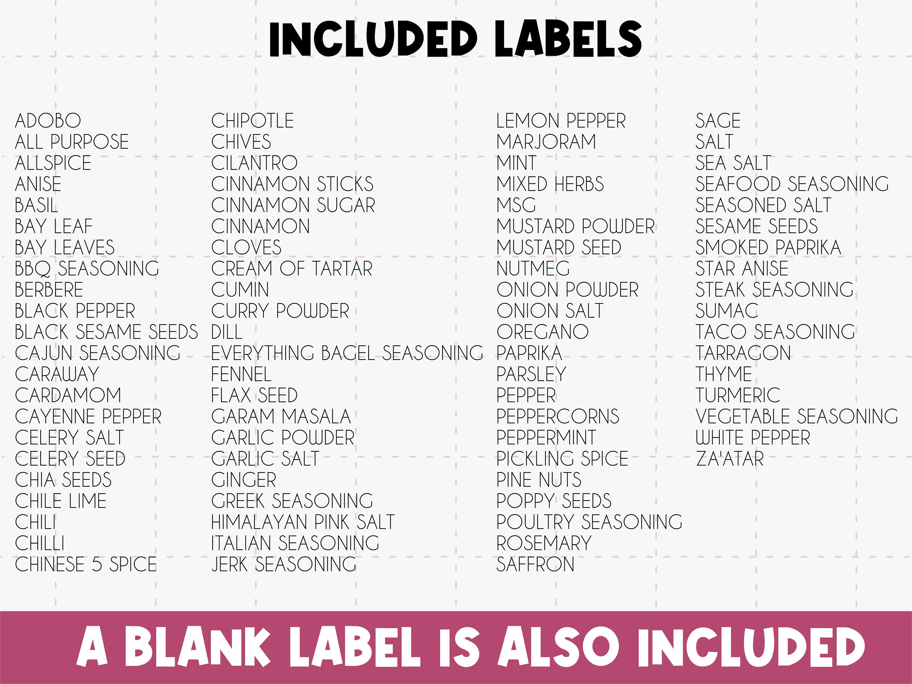 Spice Jar Label SVG Bundle, Kitchen Organization Cut Files, Pantry ...