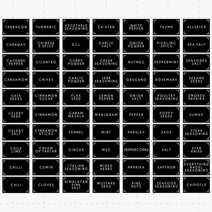 Spice Jar Label SVG Bundle, Kitchen Organization Cut Files, Pantry ...