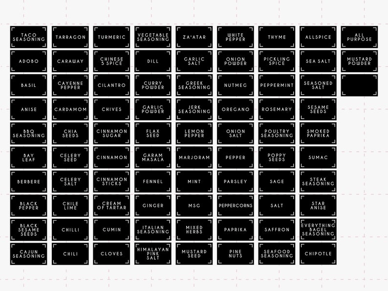 Spice Jar Label SVG Bundle, Kitchen Organization Cut Files, Pantry ...