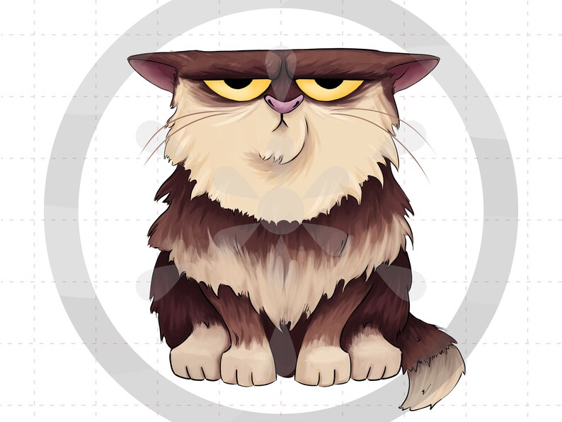 Unimpressed Cat Clipart, High Quality PNG Illustration, Commercial Use ...