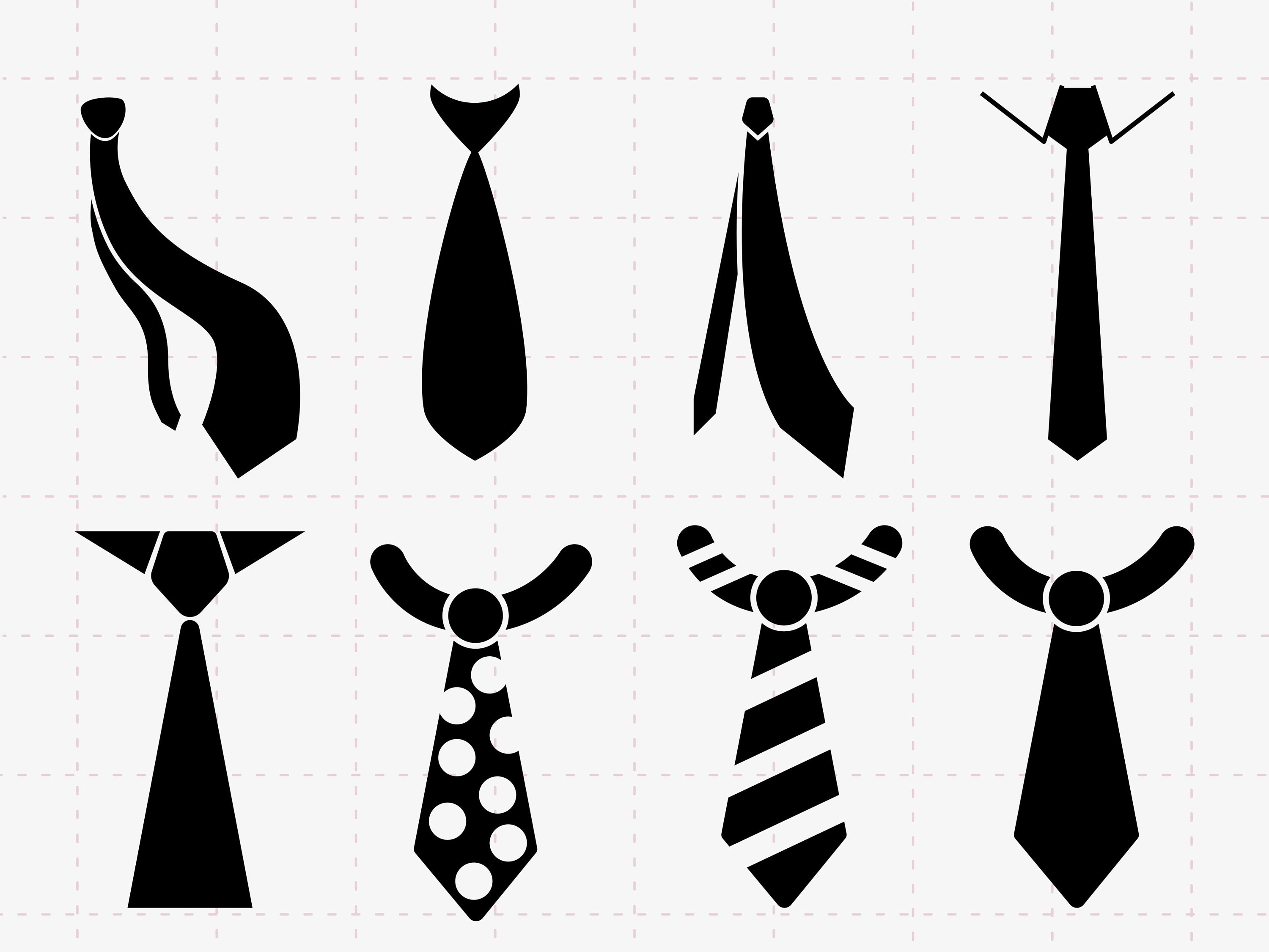 Tie SVG Bundle, Necktie Clipart, Vector Images for Cricut and ...