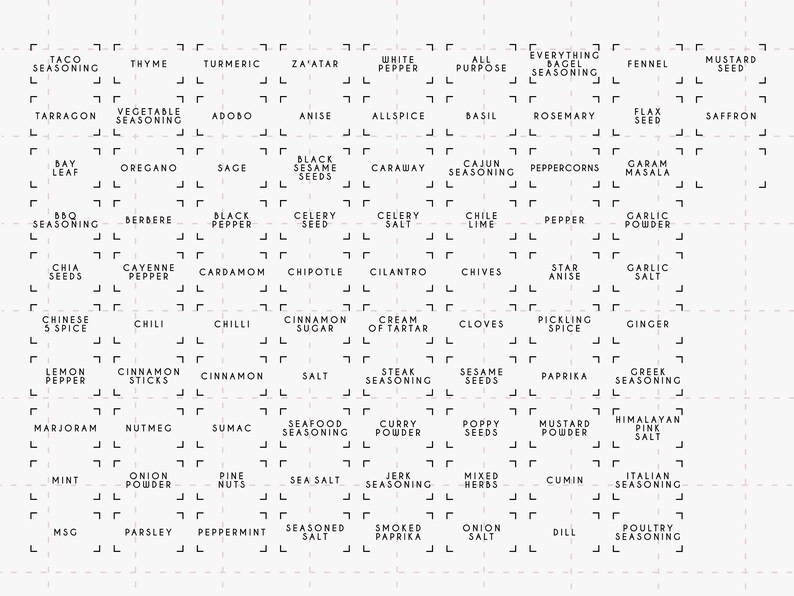 Spice Jar Label SVG Bundle, Kitchen Organization Cut Files, Pantry ...