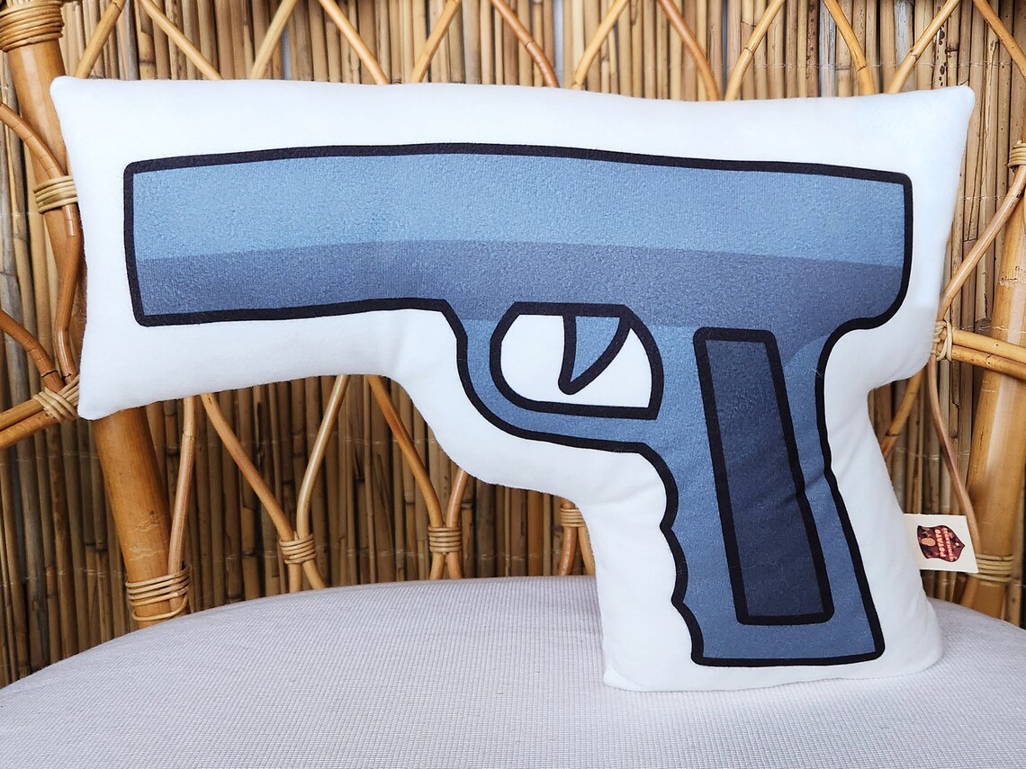 Gun Plush Weapon Toy for Gamer and Streamer Pistol Pillow - Etsy