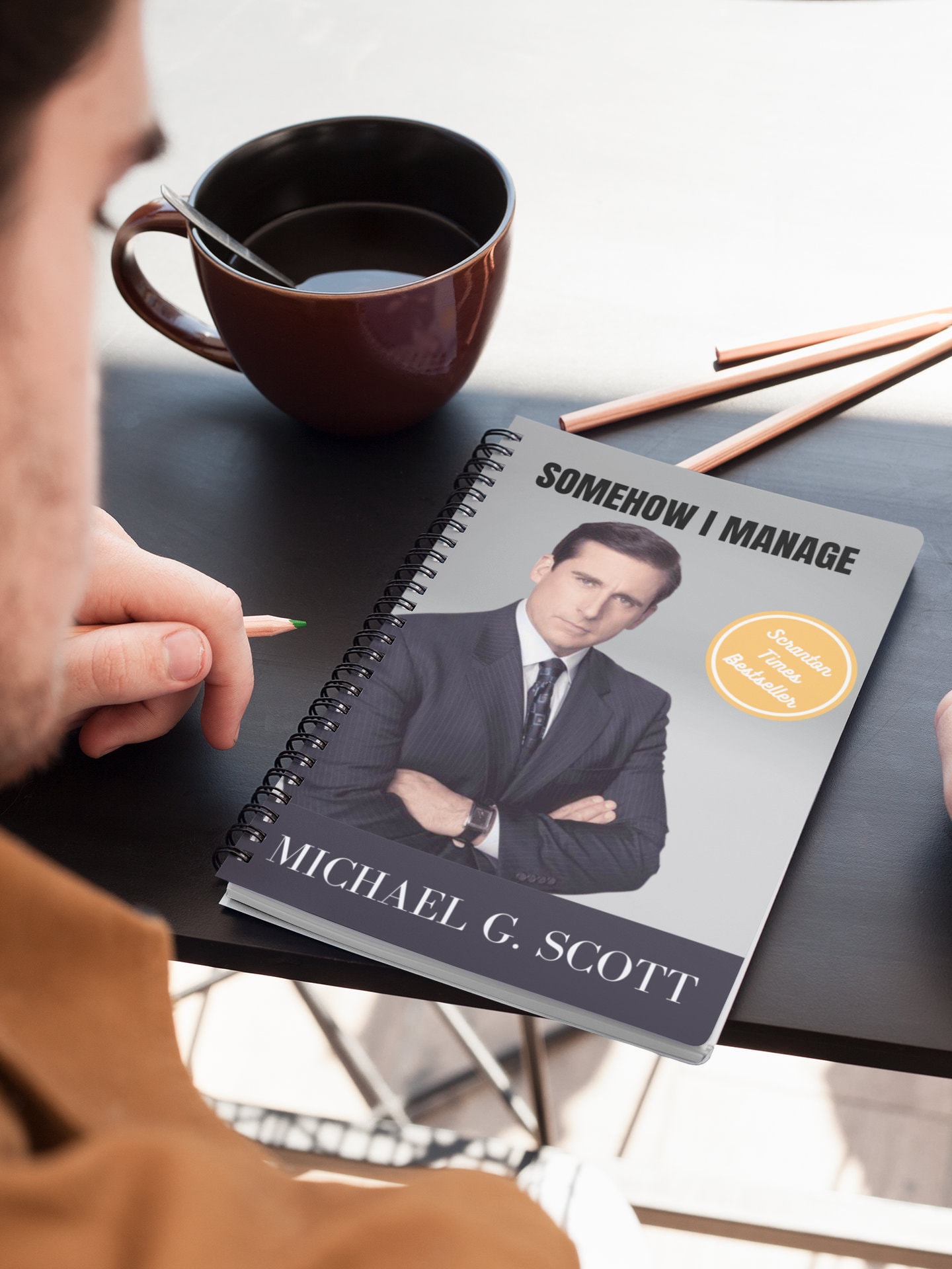 The Office Michael Scott Somehow I Manage Spiral Notebook - Etsy