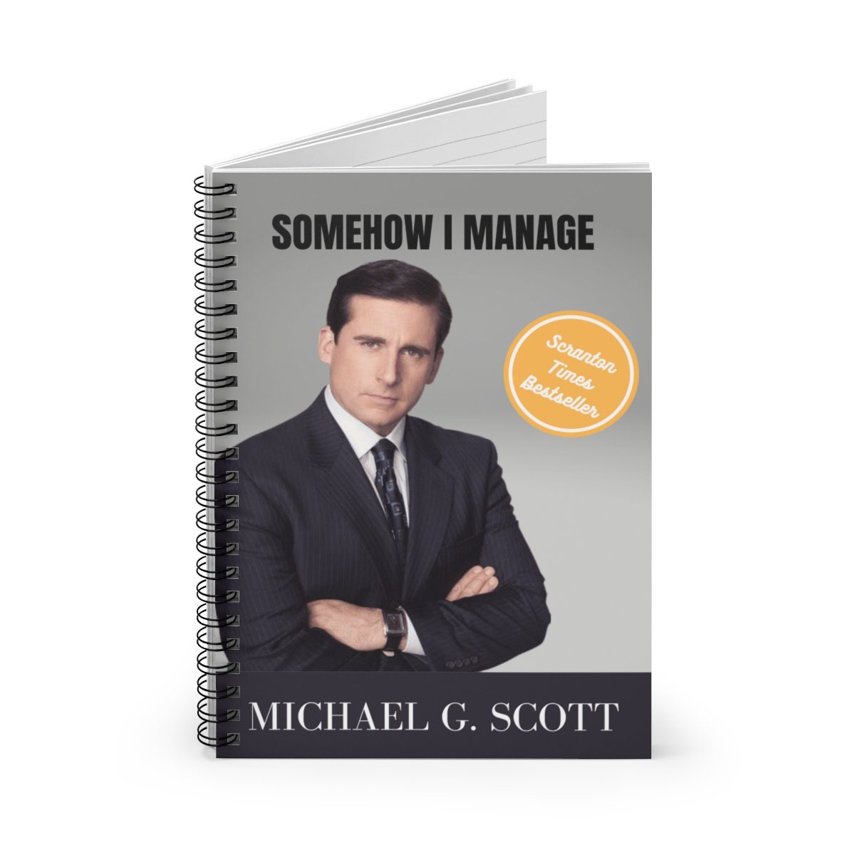 The Office Michael Scott Somehow I Manage Spiral Notebook - Etsy