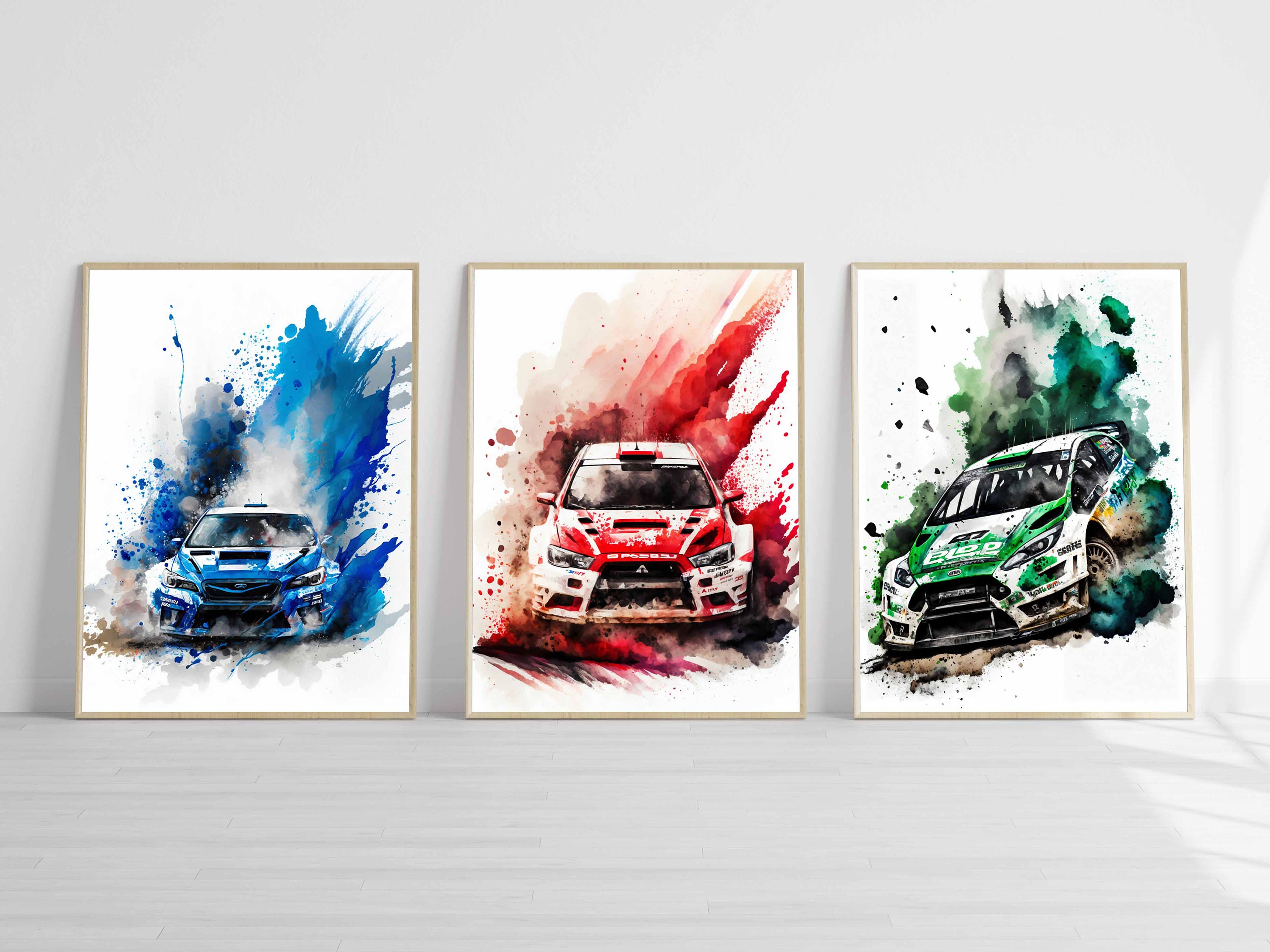Rally Car Print Watercolor Printable Instant Download Set of 3 - Etsy