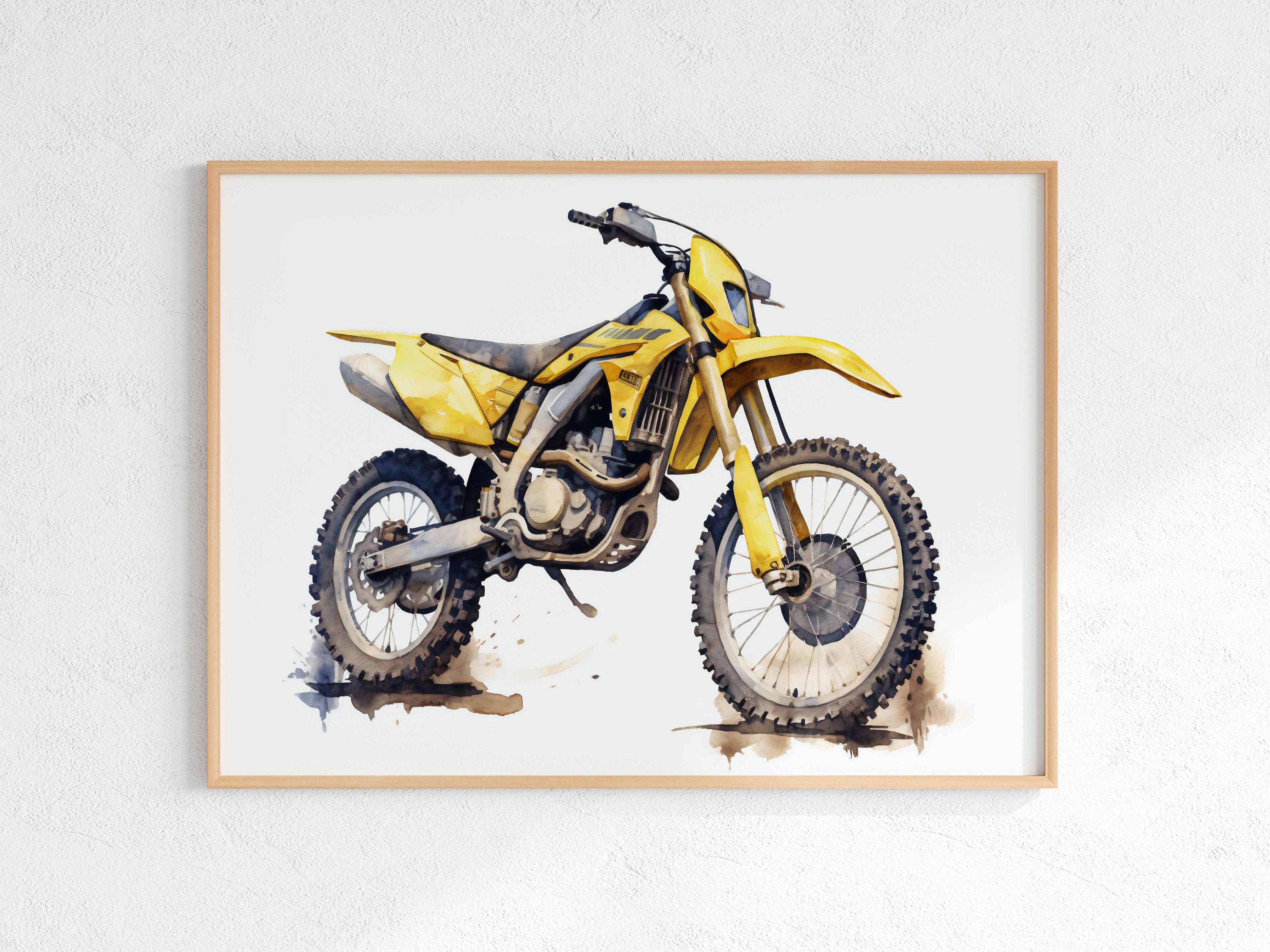 Motocross Bikes Set of 6 Watercolor Dirt Bike Printable Motorsports ...