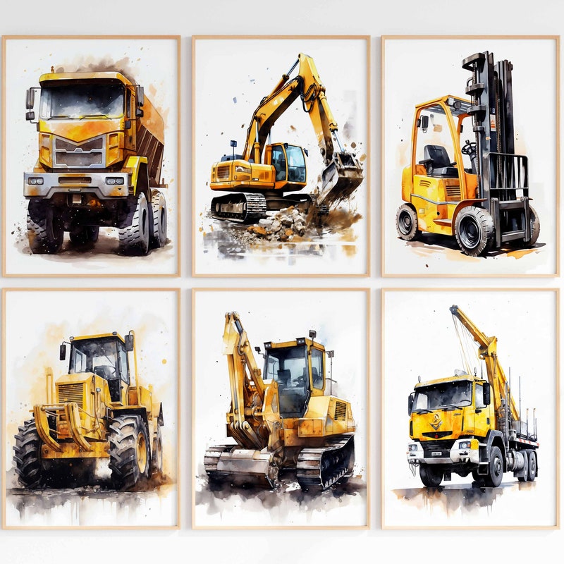 Construction Truck Prints - Etsy