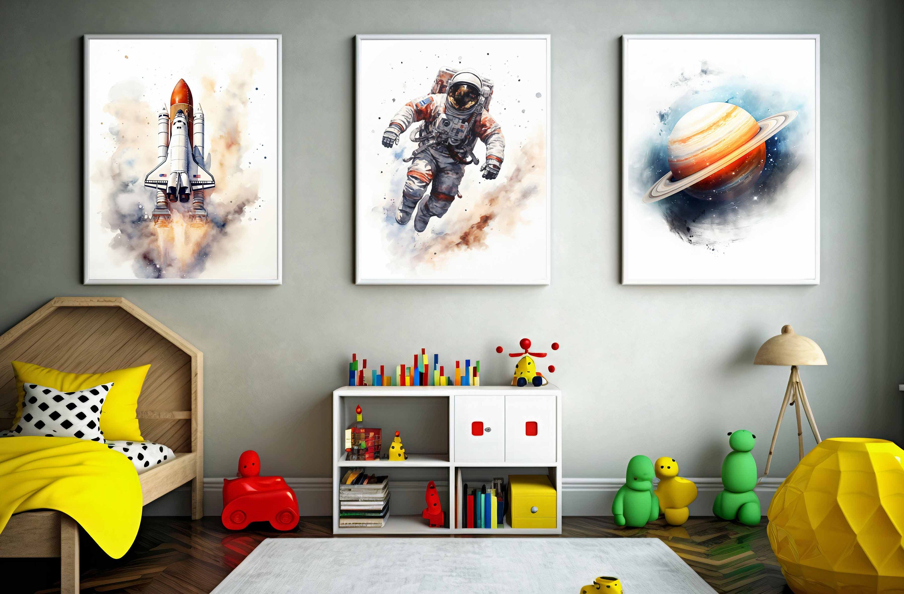 Space Themed Prints Outer Space Wall Art Space Themed Bedroom - Etsy