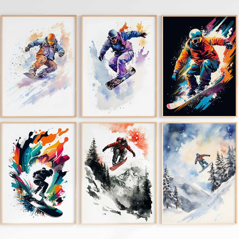 Snowboard Art - Etsy
