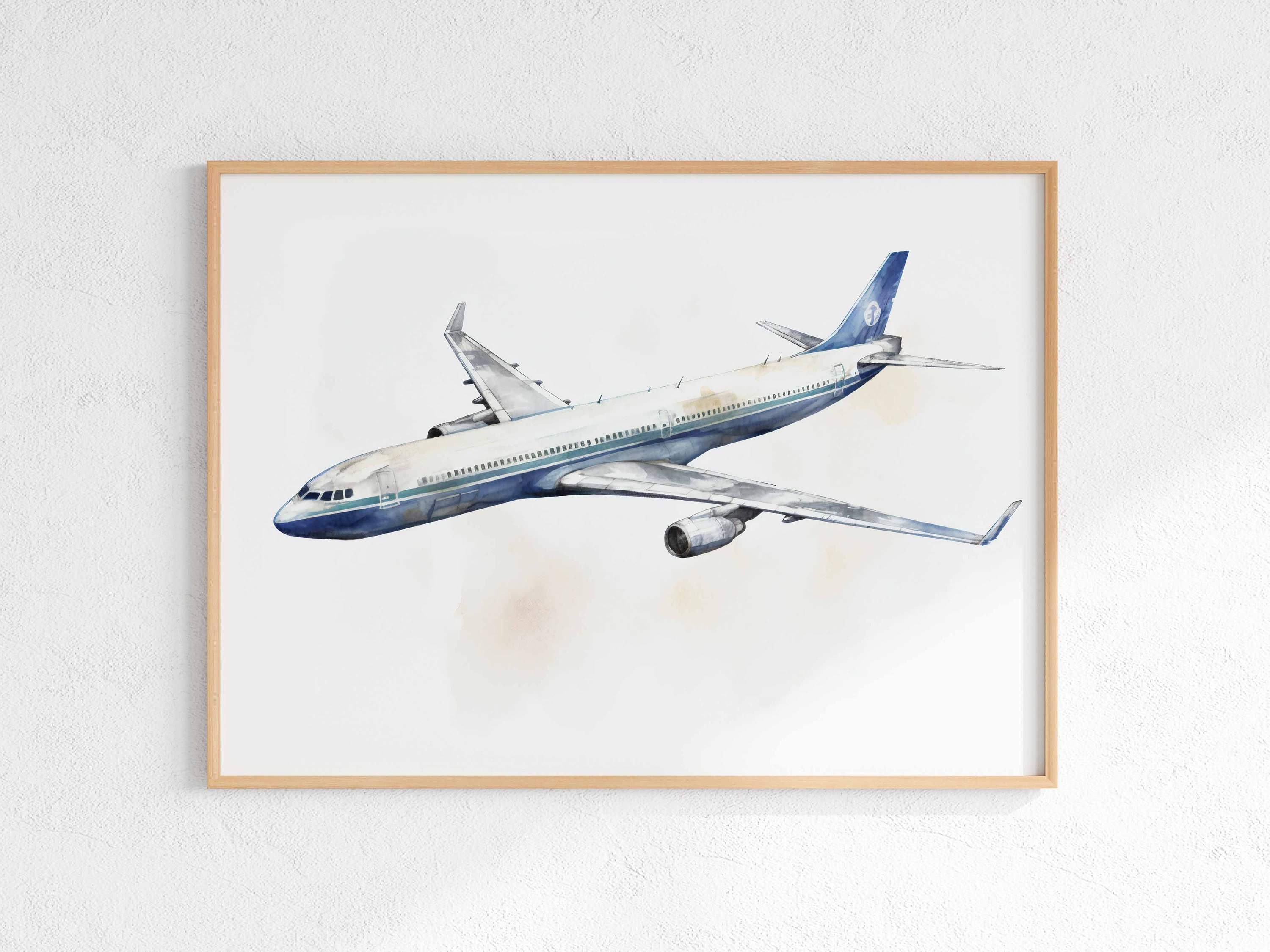 Airplane Print Plane Watercolor Set of 6 Printable Kids - Etsy