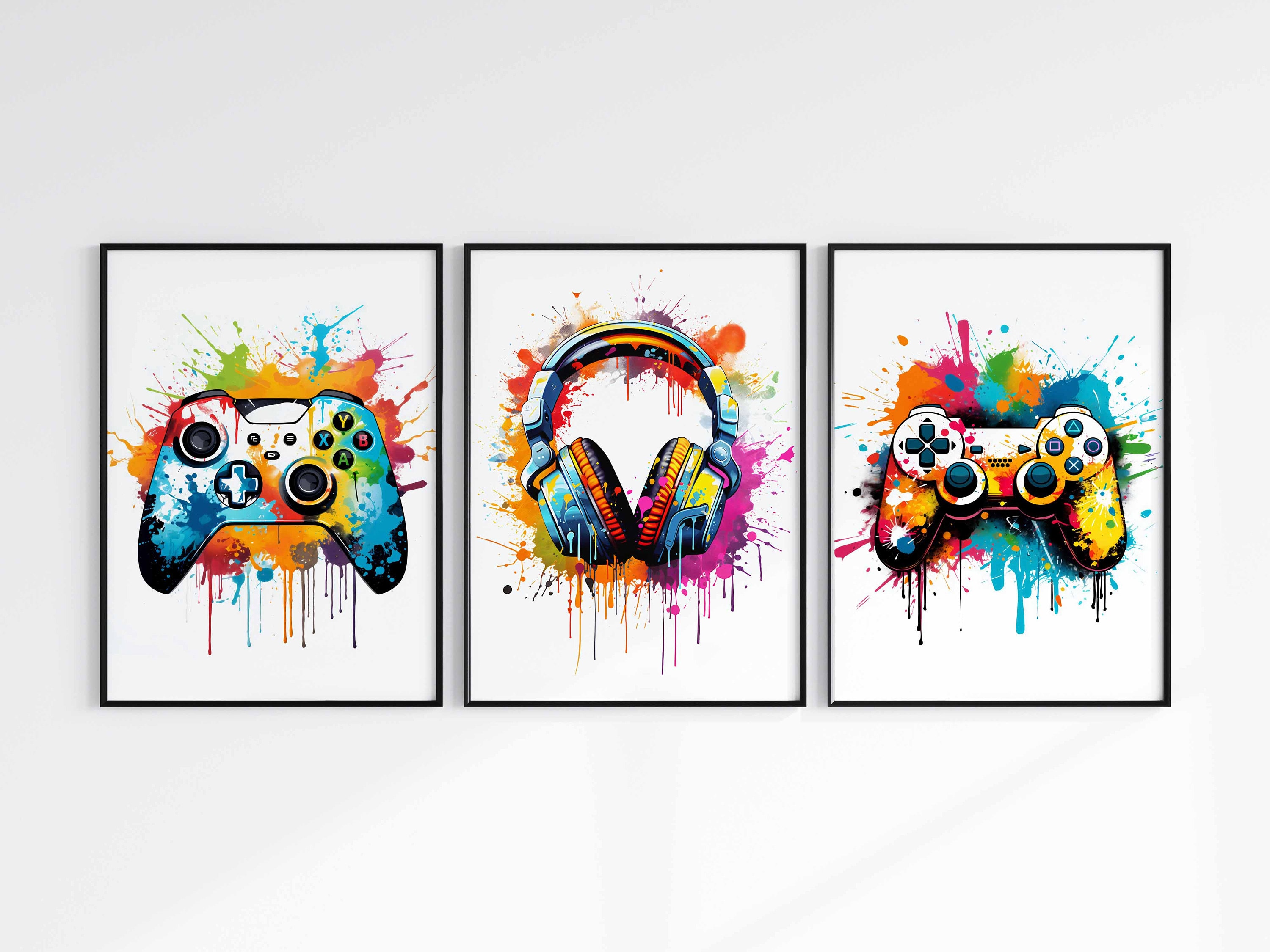 Gaming Prints Game Controller PNG Gaming Decor Gamer Wall Art - Etsy