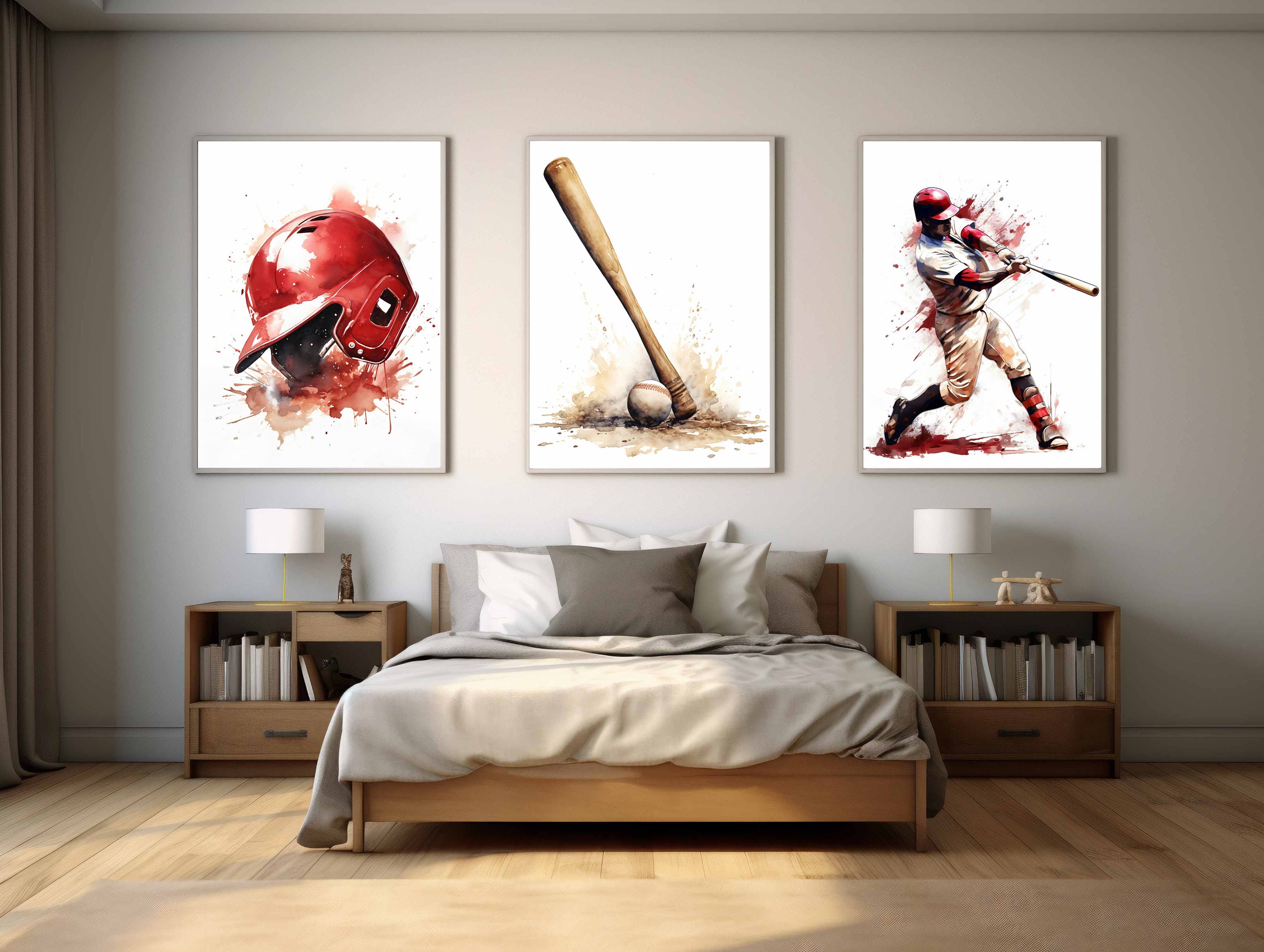 Baseball Prints Baseball Wall Art for Kids Baseball Poster Boys Bedroom ...