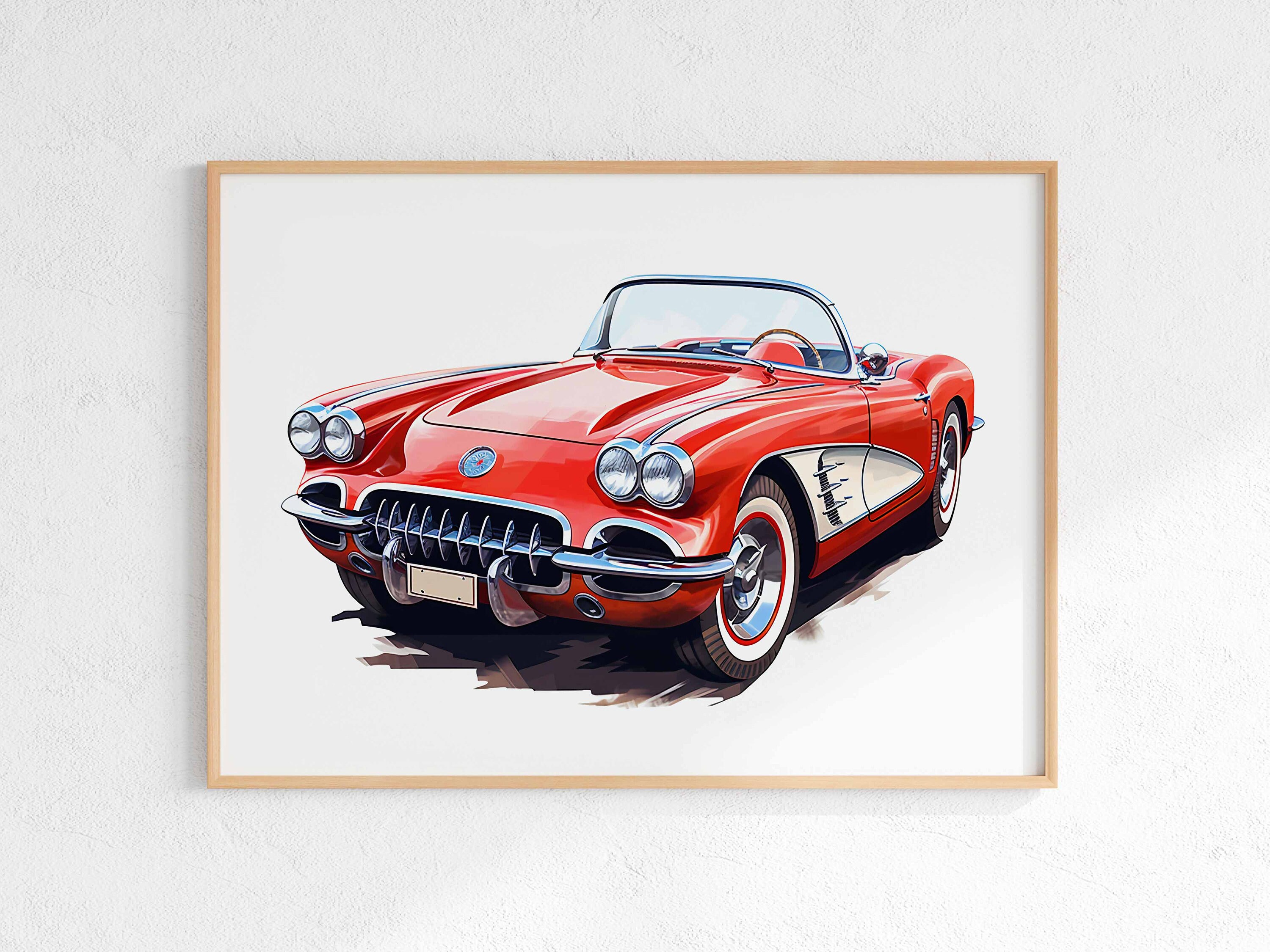 Classic Car Prints Vintage Car Printable Artwork 6 Muscle Car - Etsy Canada