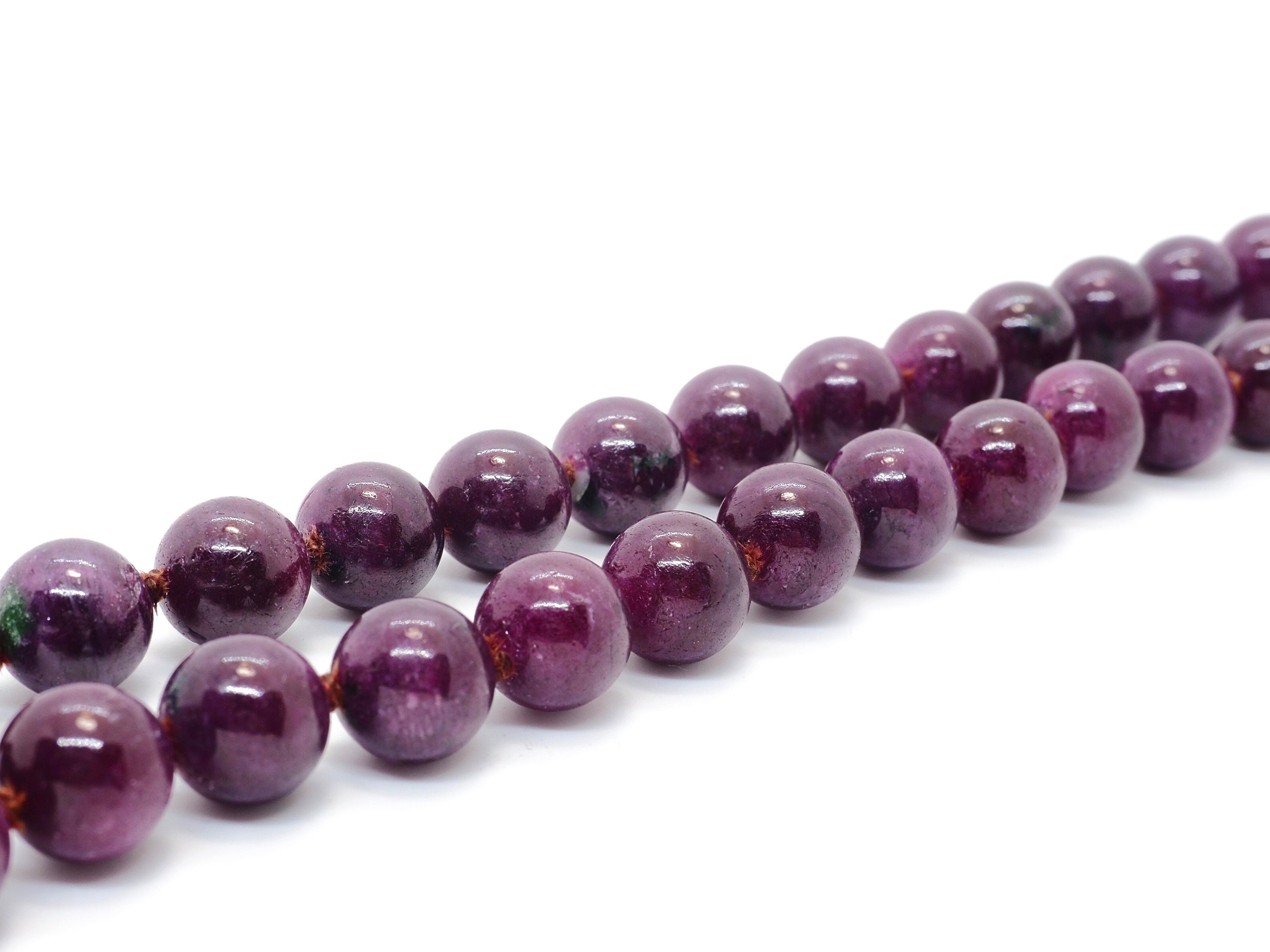 Ruby Pearl Necklace, Natural Ruby, Genuine Natural Ruby Gemstone Beads ...