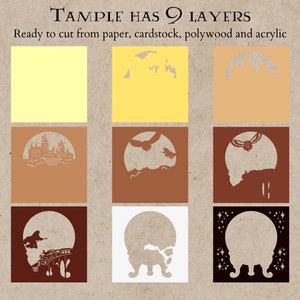 HP Diy Light Box Vorlagen, Zauberer Kindergarten, Baby Room Decor, 3D ...