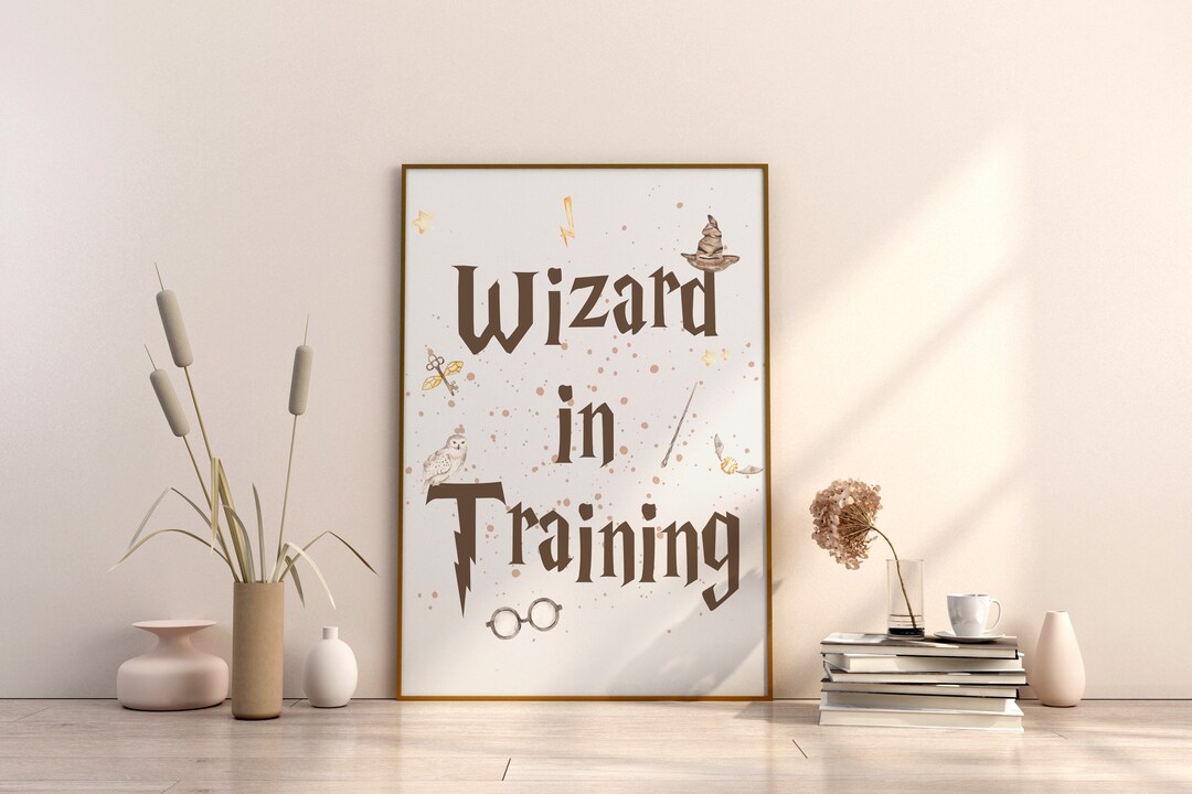 Potter Nursery, Wizard Wall Decor, Wizard Poster, Wizarding Nursery ...