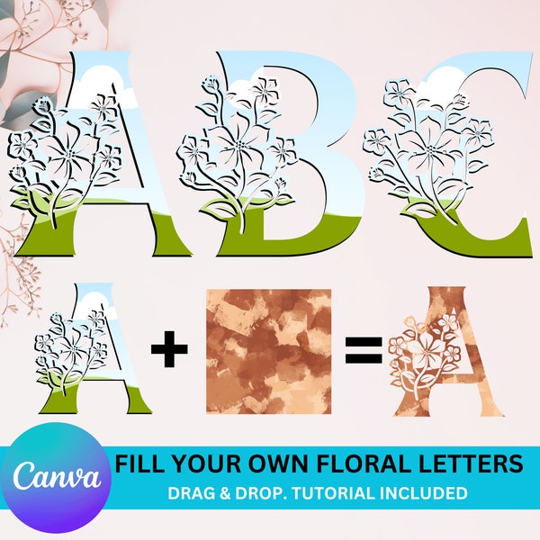 Canva Fill Letters - Etsy