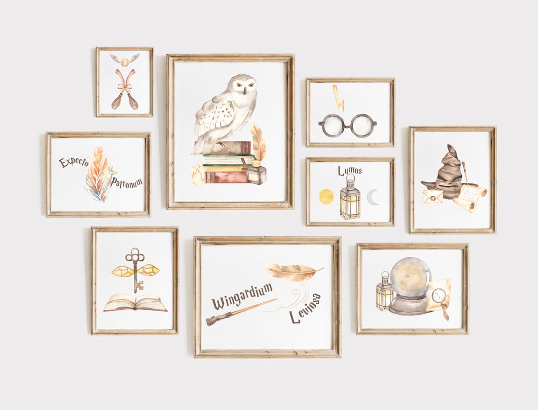 Wizard Nursery Gallery Wizard Wall Decor Wizard Poster Wizarding ...