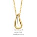 18K Gold Plated Water Drop Pendant: Sterling Silver Minimalist Necklace ...
