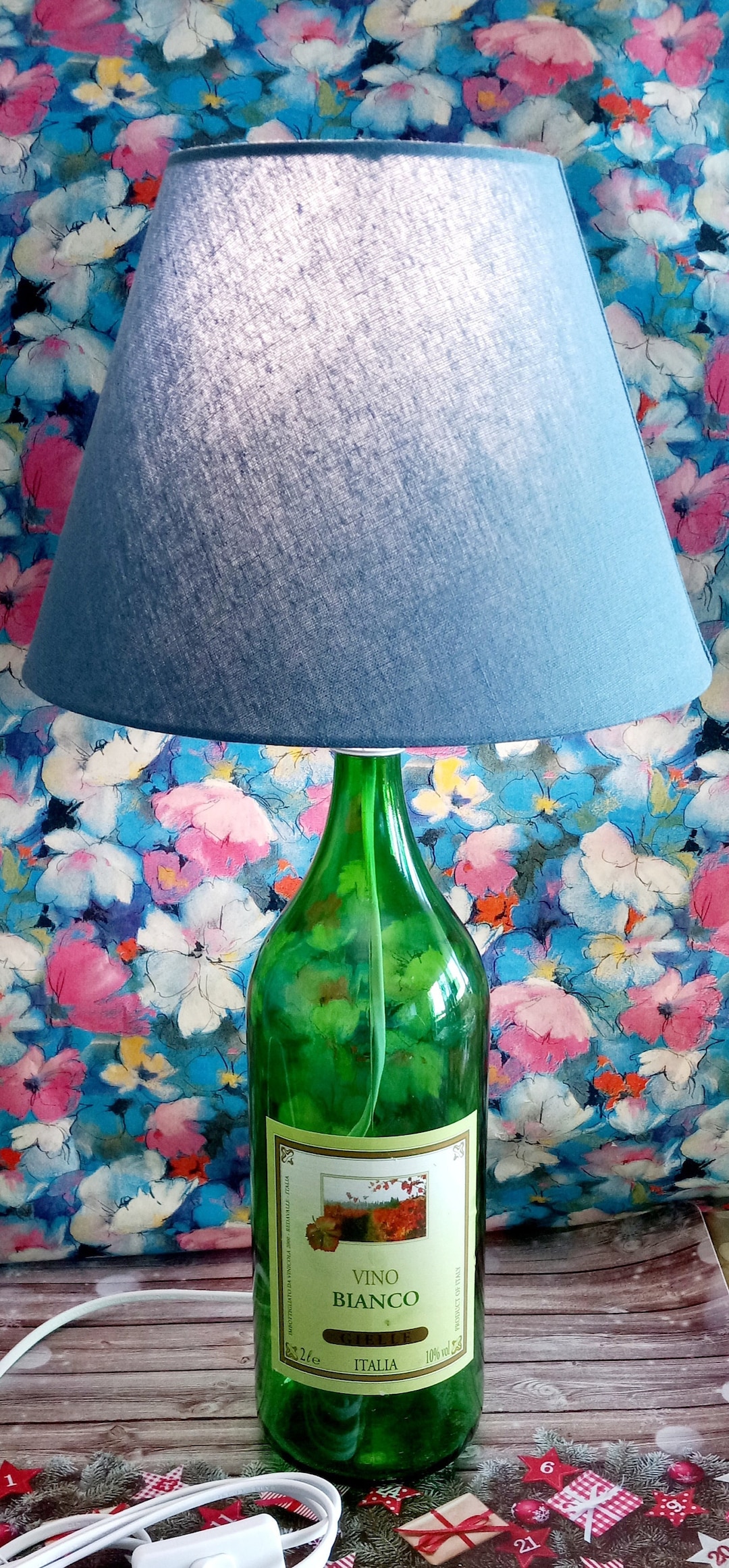 Table Lamp Made From a 2-liter Bottle of Vino Bianco Gielle (italy ...
