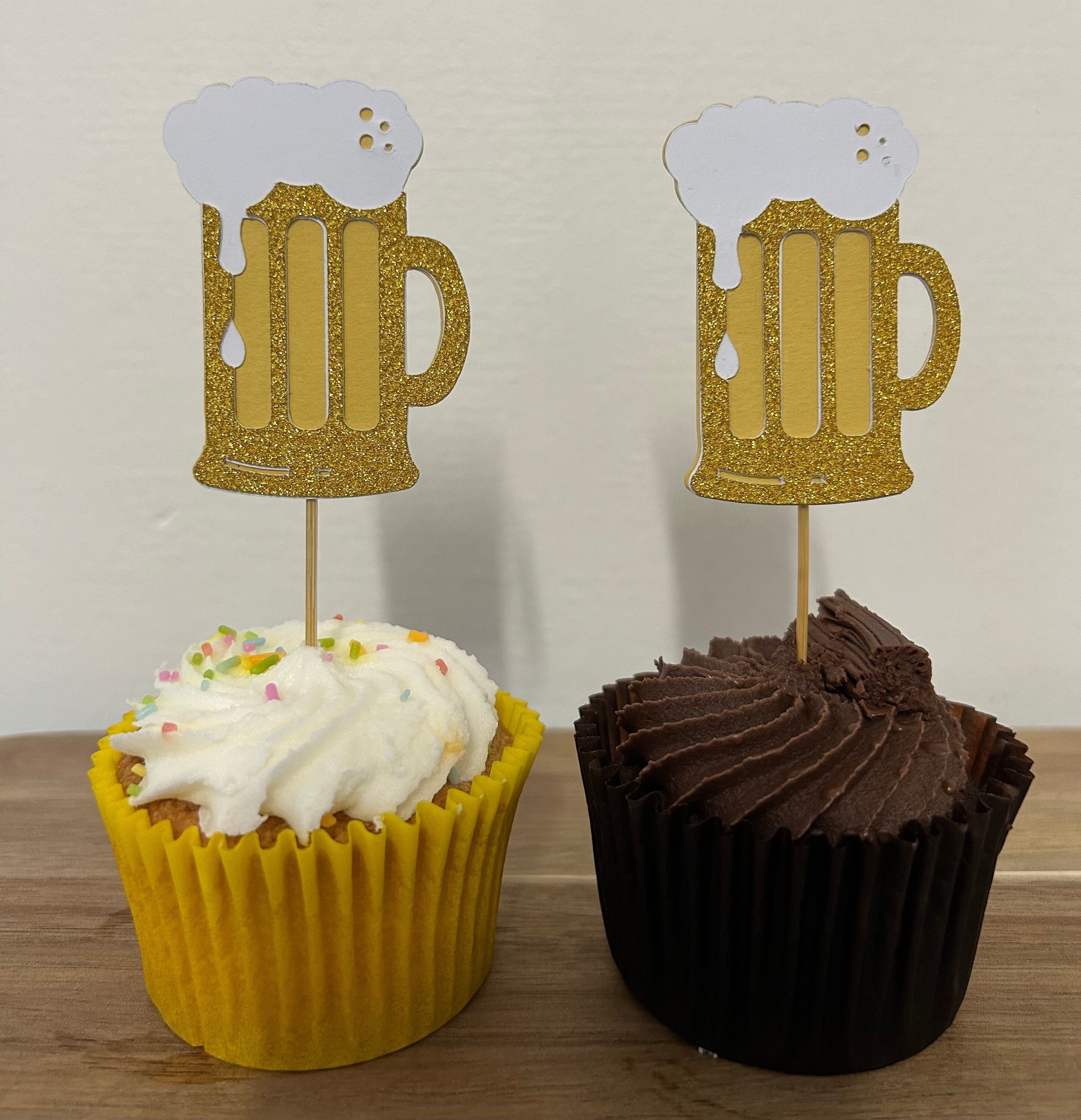 Beer Pint Cupcake Toppers - Etsy