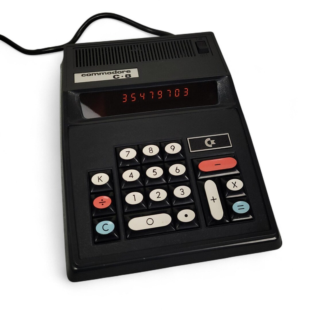 Vintage Commodore C-8 Desktop Calculator Rare Made in Canada Red LED ...