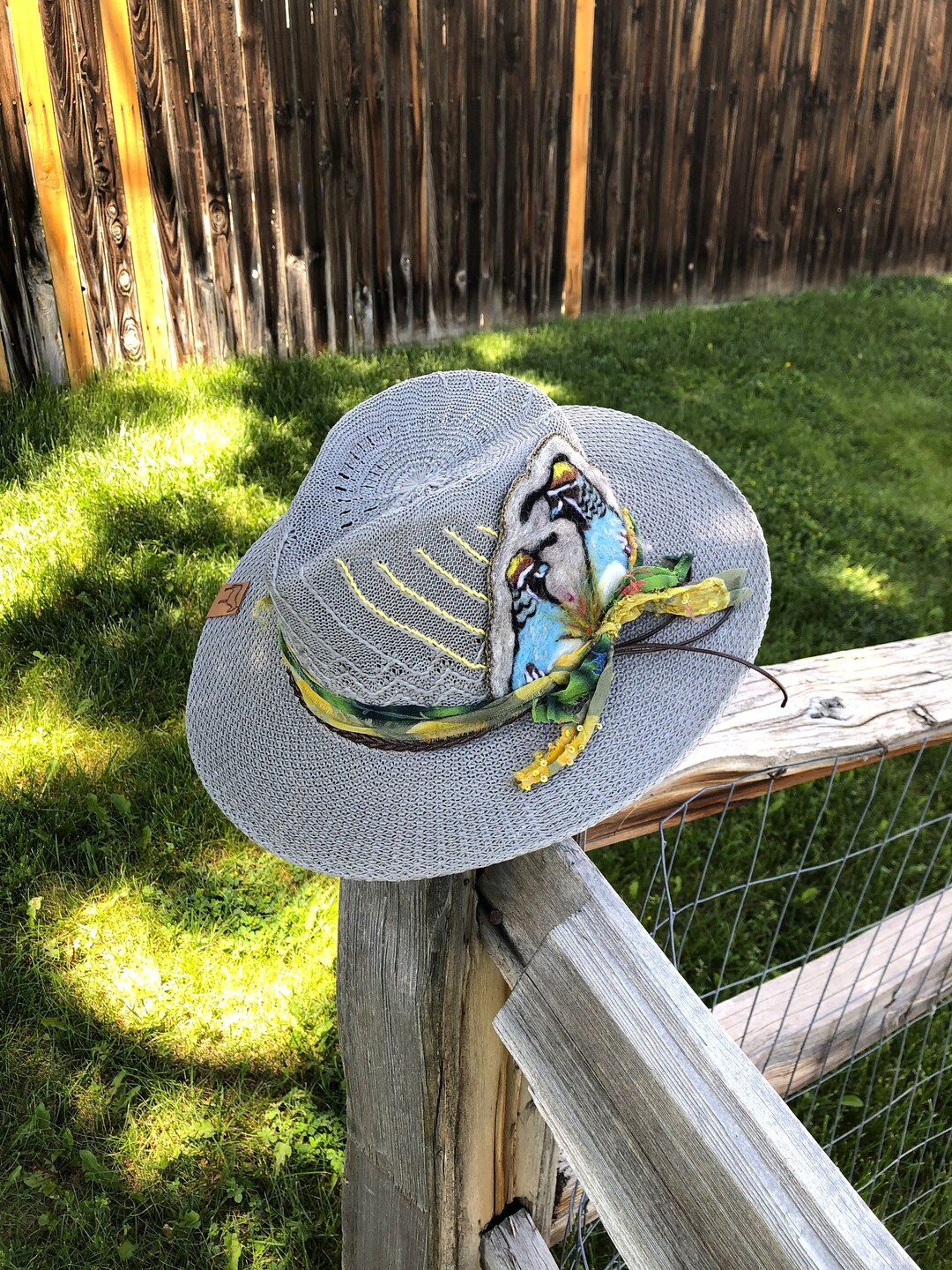 Ladies Fedora Hat Quail Hat Felt Art Grey Hat Fashion Hat - Etsy