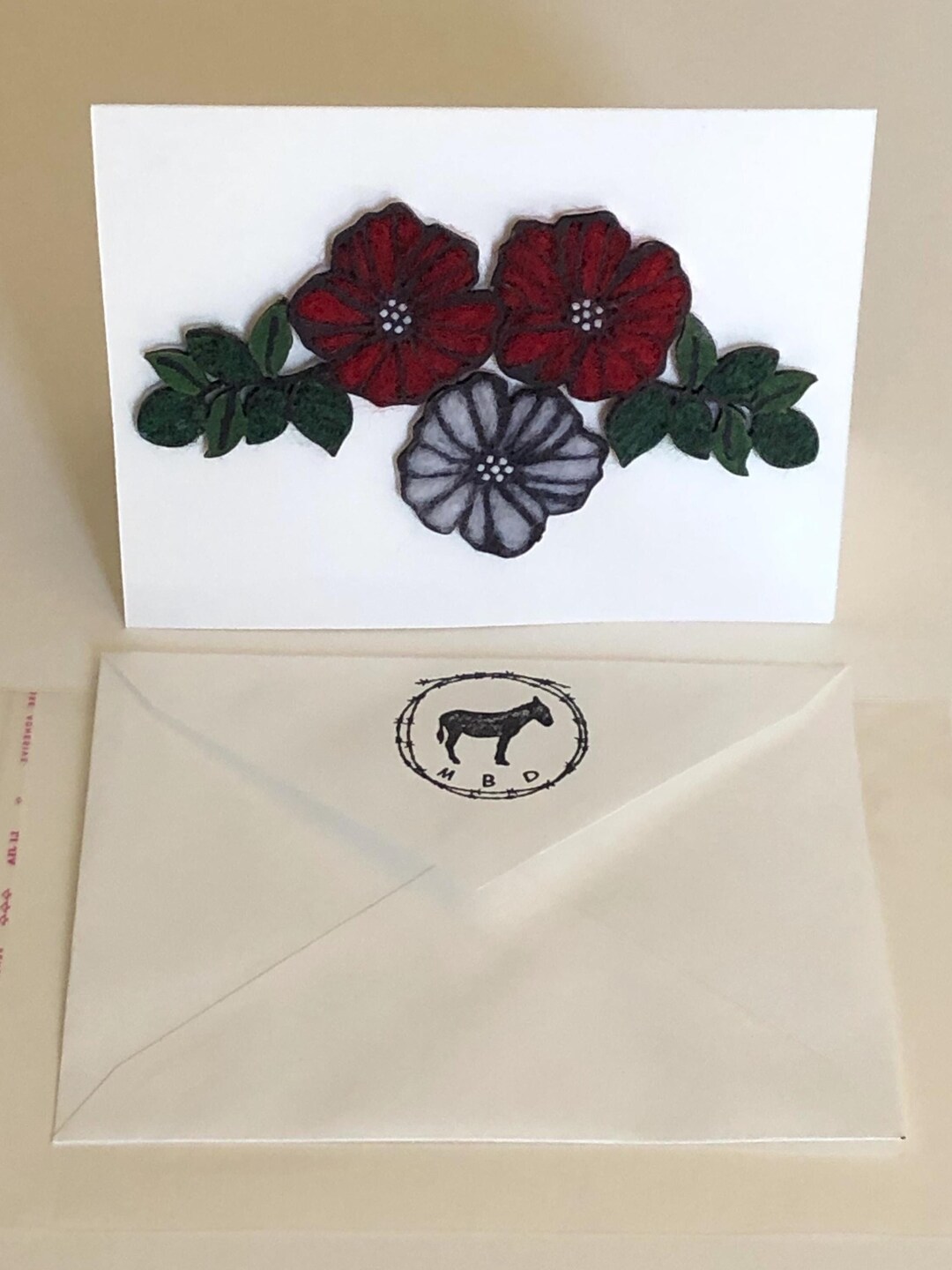 Christmas Flower Christmas Card, Note Card, Christmas Card, Holiday ...