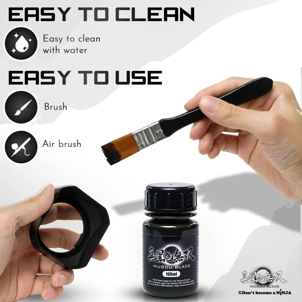 MUSOU BLACK PAINT Blackest Acrylic Paint 100ml Made in Japan - Etsy