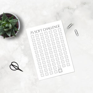 75 Soft Challenge Tracker, 75 Day Challenge Printable, Fitness Health ...