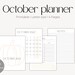 October Minimalist Printable Planner, Halloween Calendar Printable ...