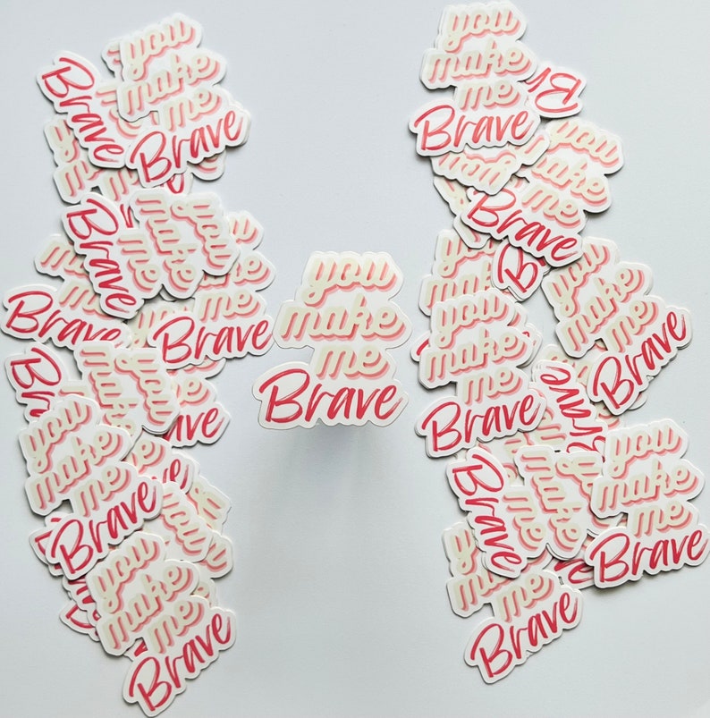 You Make Me Brave Sticker Bible Journaling Stickers, Aesthetic Stickers ...
