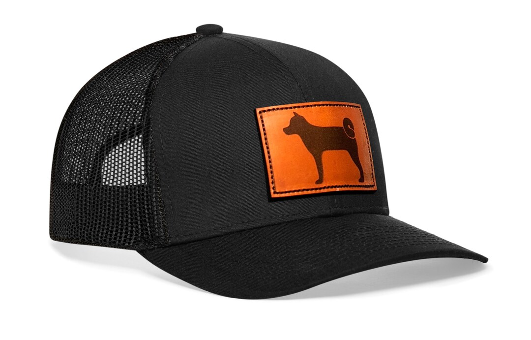 HAKA Shiba Inu Dog Leather Trucker Hat, Outdoor Hat for Men & Women ...