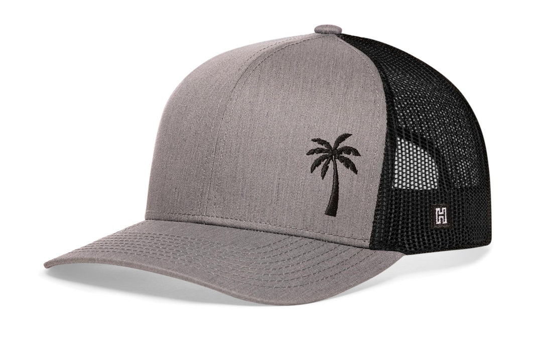 HAKA Palm Tree Embroidered Trucker Hat, Outdoor Hat for Men & Women ...
