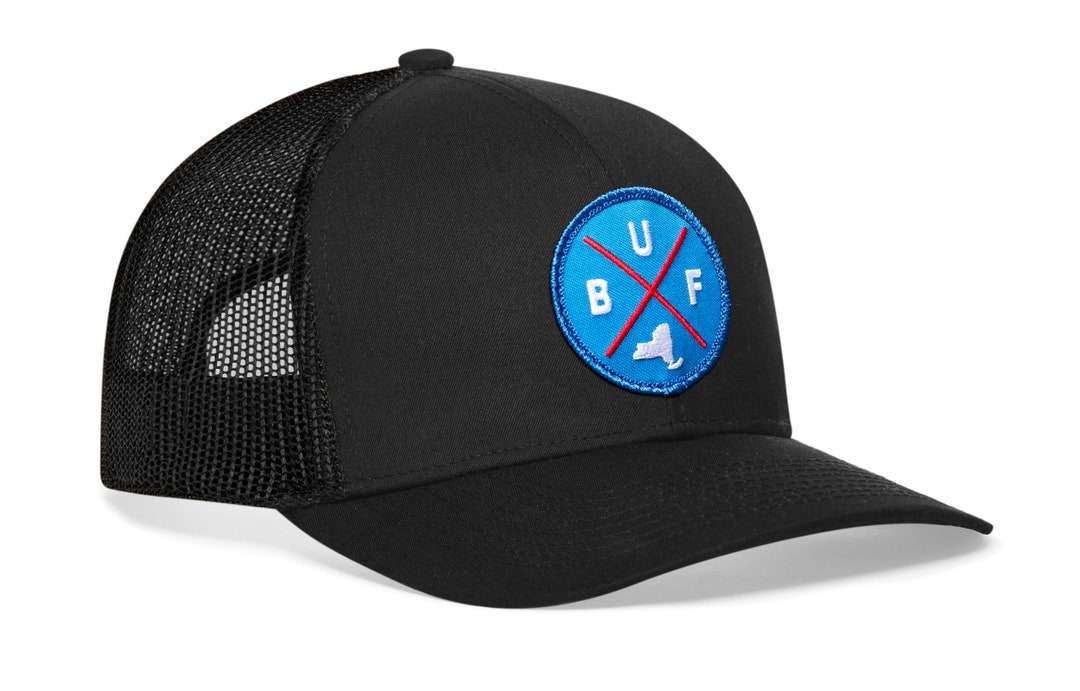 HAKA Buffalo Hat – Red, White, & Blue Threaded BUF Trucker Hat for Men ...