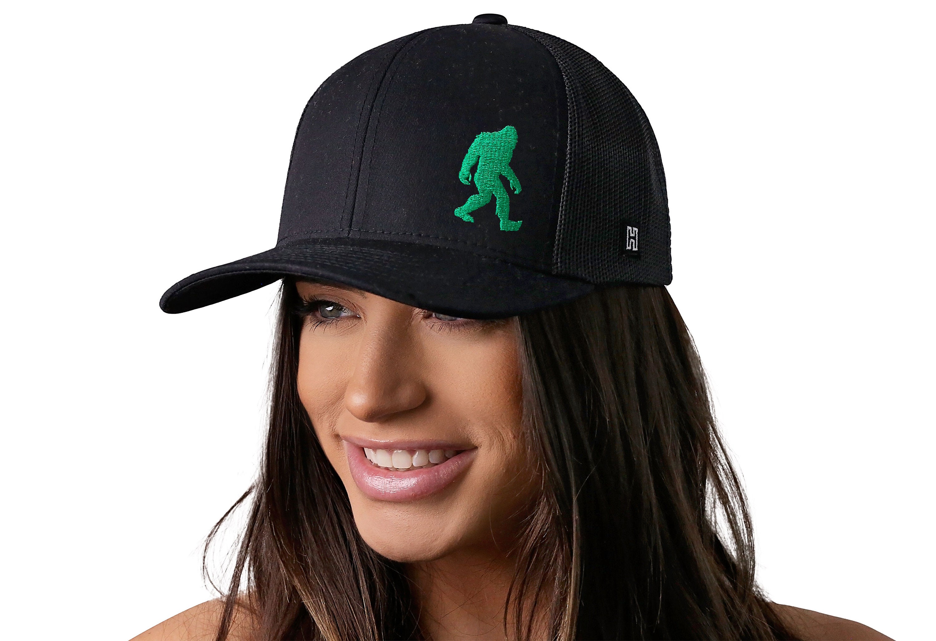 HAKA Green Sasquatch Hat, Bigfoot Embroidered Trucker Hat, Outdoor Hat ...