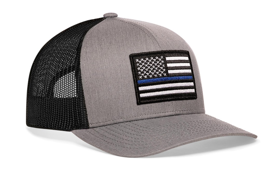 HAKA Thin Blue Line Hat, American Flag Trucker Hat for Men & Women ...