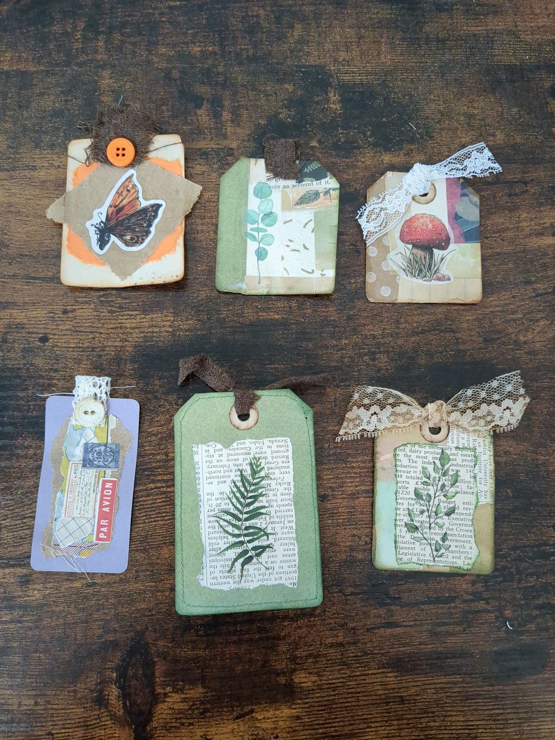 Junk Journal Embellishments - Journal Tags - Etsy